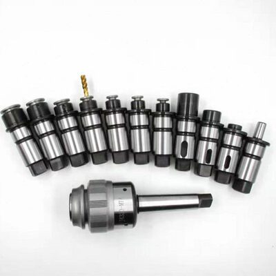 上海双峰快换钻孔攻丝夹头J4330/J4342摇臂夹具套筒钻攻两用4/5号