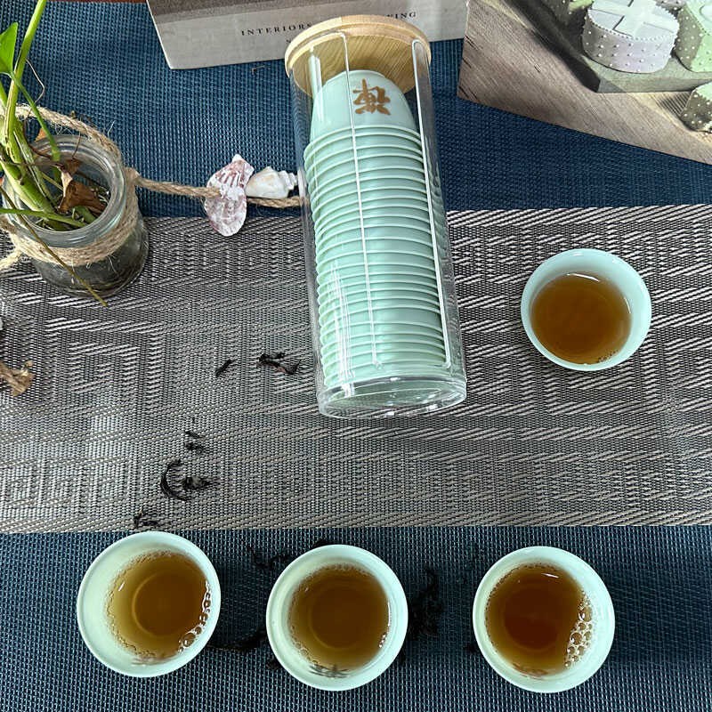 一次性功夫茶杯高档游杯茶具加厚用烫旅小便携式茶杯家用商防代发