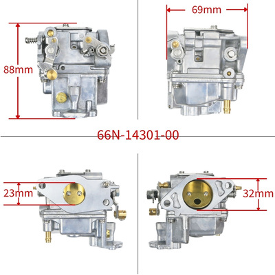 适用船外机化油器66N-14301-00-00 雅马哈TOHATSU 9.8HP 四冲程
