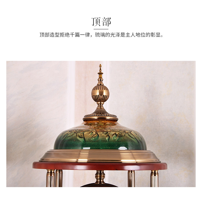 酒槽落地钟客式金属实大美厅别墅立钟欧式木钟摆件时钟静音石英钟