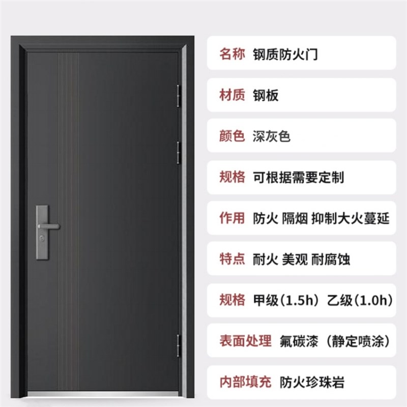 入户厂火门防家门销木纹转印木制木质防火门室内防盗防火直甲乙级