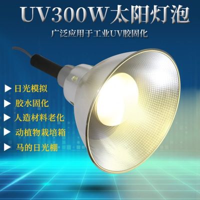 包邮UV光油UV漆固化灯紫外线灯UV灯无影胶固化灯300W日光模拟灯泡