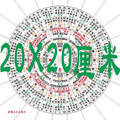 过路阴阳金锁水关立及尺罗盘八宫二十四山砂玉软型x0220厘米