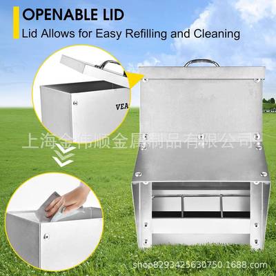 用食槽喂食器厚PEL型加镀锌板料槽禽类食槽喂食鸡养器鸡料桶鸡设