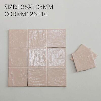 125125复厅古珍珠-釉手工砖波浪面小方砖啡厨X房卫生咖间背景墙砖