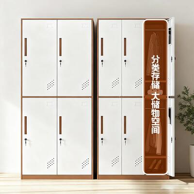 加厚衣柜室窄gyg78120边铁皮柜员锁工更宿舍储物浴柜换衣柜带收纳
