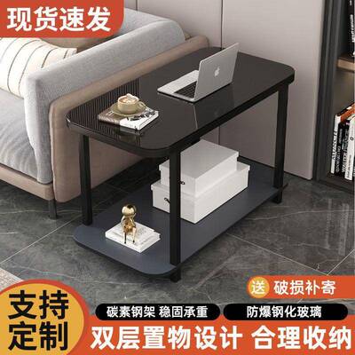 发沙客厅边柜茶几侧边桌简约现小代20865用桌子移动带轮置物架家
