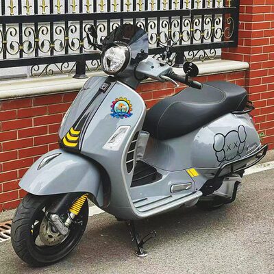 比亚乔vespa改装Gts300春天冲刺150熏黑透明mini挡风运动风格无损