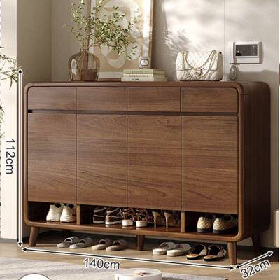 门口GTV鞋柜木色家用大容新款玄关入鞋架室内收量纳柜子北欧鞋户