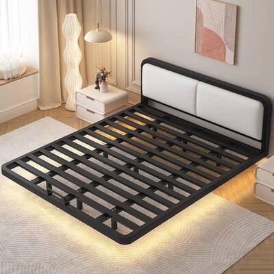 简约网悬房浮卧床室大床家用小户型无床头床ITQ出租单双人红床架