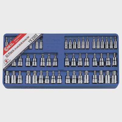 Genius天赋进工具口53件套内6角内星形内12角旋具套筒组TX-2353