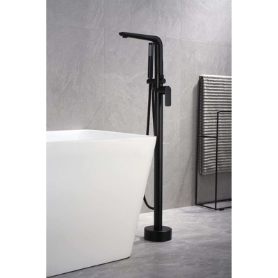 JE077 Floor Standing Bath Tub Filler With Hand Shower
