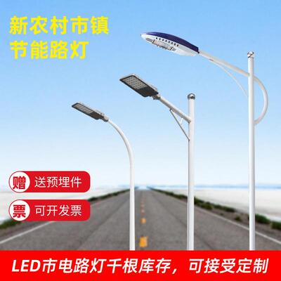 LED路灯杆新农村防水市政户外5米6米7米8米市电路灯直杆厂家