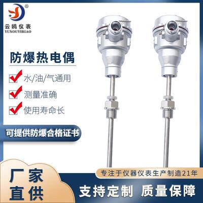 现货防爆热电偶KTJ型WRN本安型螺纹法兰式测温探头多点隔爆热电偶