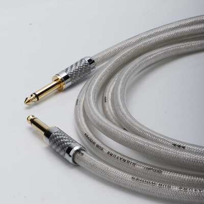 Preffair6.35mm升级线公对公HiFi发烧音频线OCC 镀银线材镀金接头