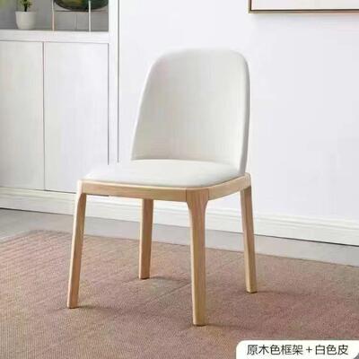 实餐木椅轻奢MYJ-5654餐桌椅子家用简包约现代北欧餐背厅软凳子餐