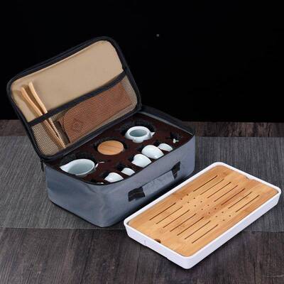 便携青瓷陶瓷o旅行礼功36441夫茶具套装手伴礼品lgo加简约收纳一
