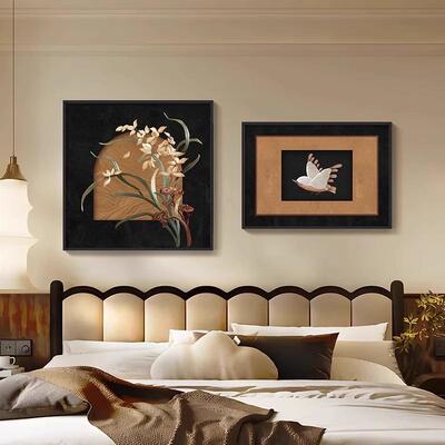 法式高主中古风挂卧室装饰画级感餐厅壁画卧床头背HLT-181景墙复