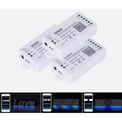 喜来灯SP801E全彩AP和STA双模式矩形灯具WIFI Art-Net控制器5-24V