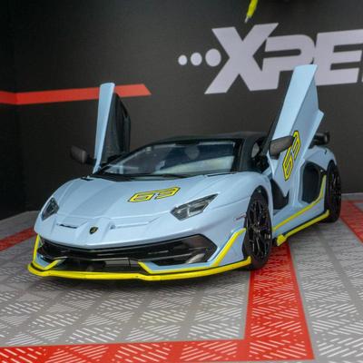 彩珀68272K仿真SVJ63合金车模摆件收藏超跑金属声光赛车玩具男孩