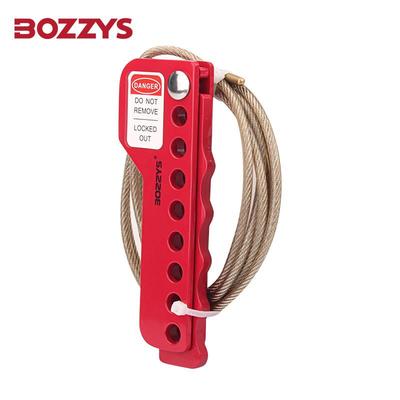 工业设备可调节安全缆绳锁上锁挂牌1.5m*4mm铝制防火花停工钢缆锁