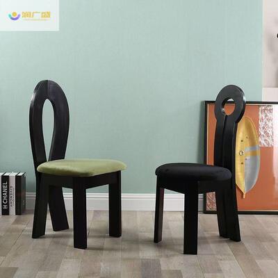 润广风盛中古餐椅背诧寂轻奢靠椅网红家用66102简约复风古法式实