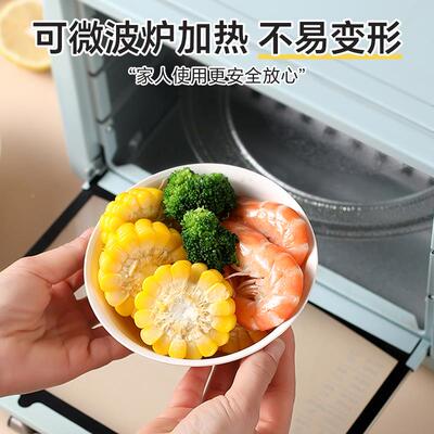 次日达稻次性碗食品级家用加壳厚耐一高温饭碗料野餐结婚用餐即弃