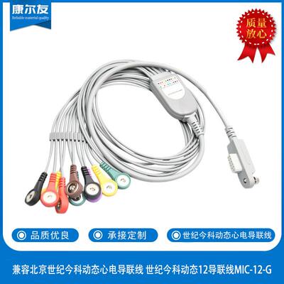 兼容北京世纪今科动态心电导联线 世纪今科动态12导联线MIC-12-G