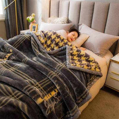 舍尔毛毯午冬季加厚加绒睡盖毯瑚子床单人宿舍学生厂家直供珊法兰