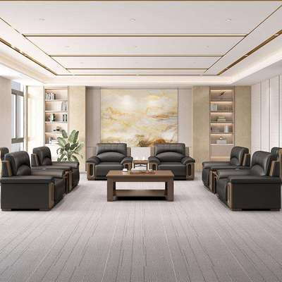 办公沙发椅高档商务酒店贵宾会议办公室接待会客洽谈沙发茶几组合