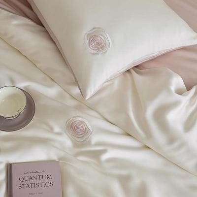 A类母婴级玫瑰6JCZY42640S兰天丝四床件套刺绣凉感裸睡公精主床单