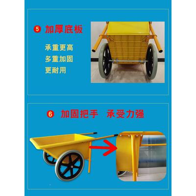 小推农车环卫推车手推车用翻斗车双轮村家用垃圾车工地NPU建筑垃