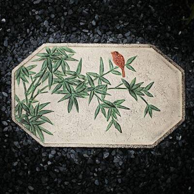 现代中庭院花园汀步式外石摆件步LEX踏脚石防滑户垫脚石仿古长款