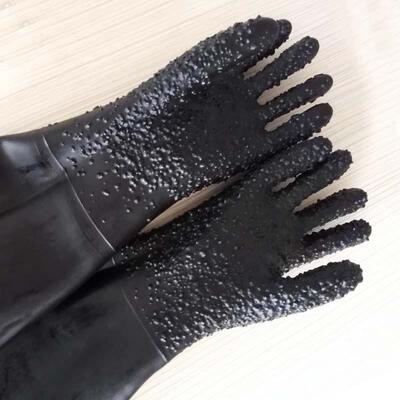 喷手套颗粒滑耐磨黑砂色橡喷砂机专用防护胶配件VSV防喷涂机