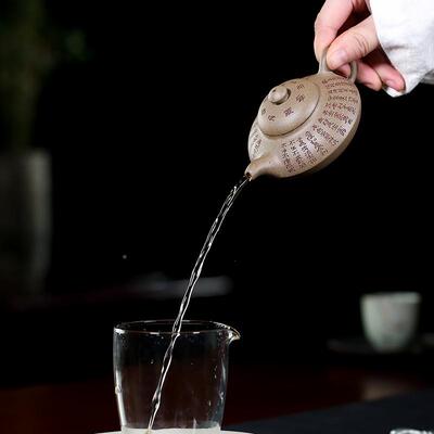小容量紫B95233壶宜兴原青灰段泥合欢泡茶矿壶全手砂功夫家用茶壶