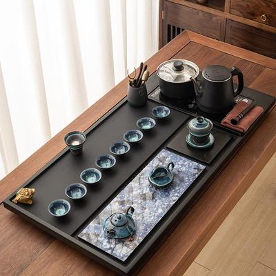 然乌金石茶家用约轻奢高端盘全自动烧简F99587TH水茶台岩板茶具天