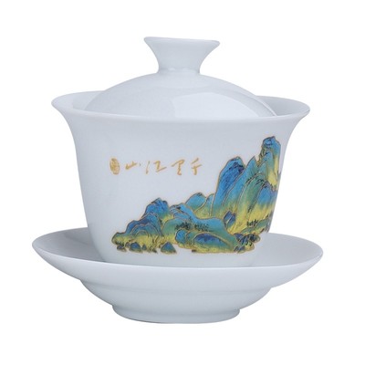 陶瓷茶具盖碗茶杯茶碗中式礼盒整套套装送礼中秋开业赠品公司年会