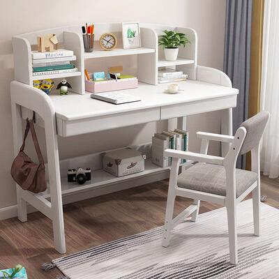儿童木书桌架实小型家用学习GFC电户脑桌初书中小学生写字台可升