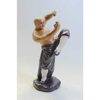 人中华陶武术落功夫瓷物摆件假山园林盆景公仔花盆F87567ST观赏地