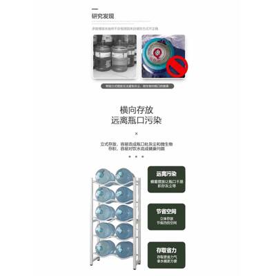 架742水桶子纯净水公双排架饮用水桶置物架办室落地桶装水放置单