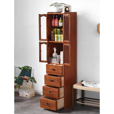 全实木夹缝柜超用窄夹缝层抽能屉YNY夹缝式储物柜家客厅多多功收