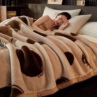 舍尔毛毯冬季加加拉绒34595午睡厚毯子床单人宿舍学生珊盖瑚法兰