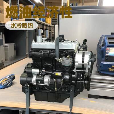 河北细石泵发动机K4100D柴油机30KW带油箱四缸水冷1500转1800转