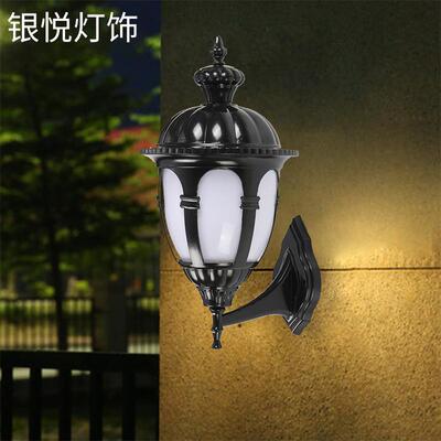 银悦欧式复古阳台户外壁灯室外过道走廊花园庭院围墙外墙灯具