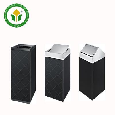 酒店用品厂FHG-06C座地烟灰桶（黑钛）、方形垃圾桶等