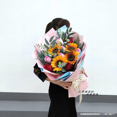 花束成品大束手捧花永生颁奖舞台献花交车假花拍照教师节绢花