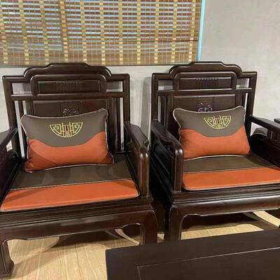 S58F767J8878新国中天式红木沙发皮坐垫餐椅垫夏四薄季通用垫透气