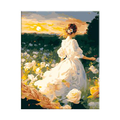 数字画di填充油填色油y彩客画厅LFY装饰画画油画人物