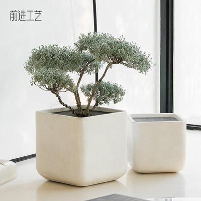 简约代水花泥盆白色水透20241107气大型户外现别墅花园客厅绿植泥