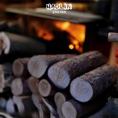 壁炉柴木一吨浩林木业柴火木露营野炊烧烤松干柴外ZUC户烧烤